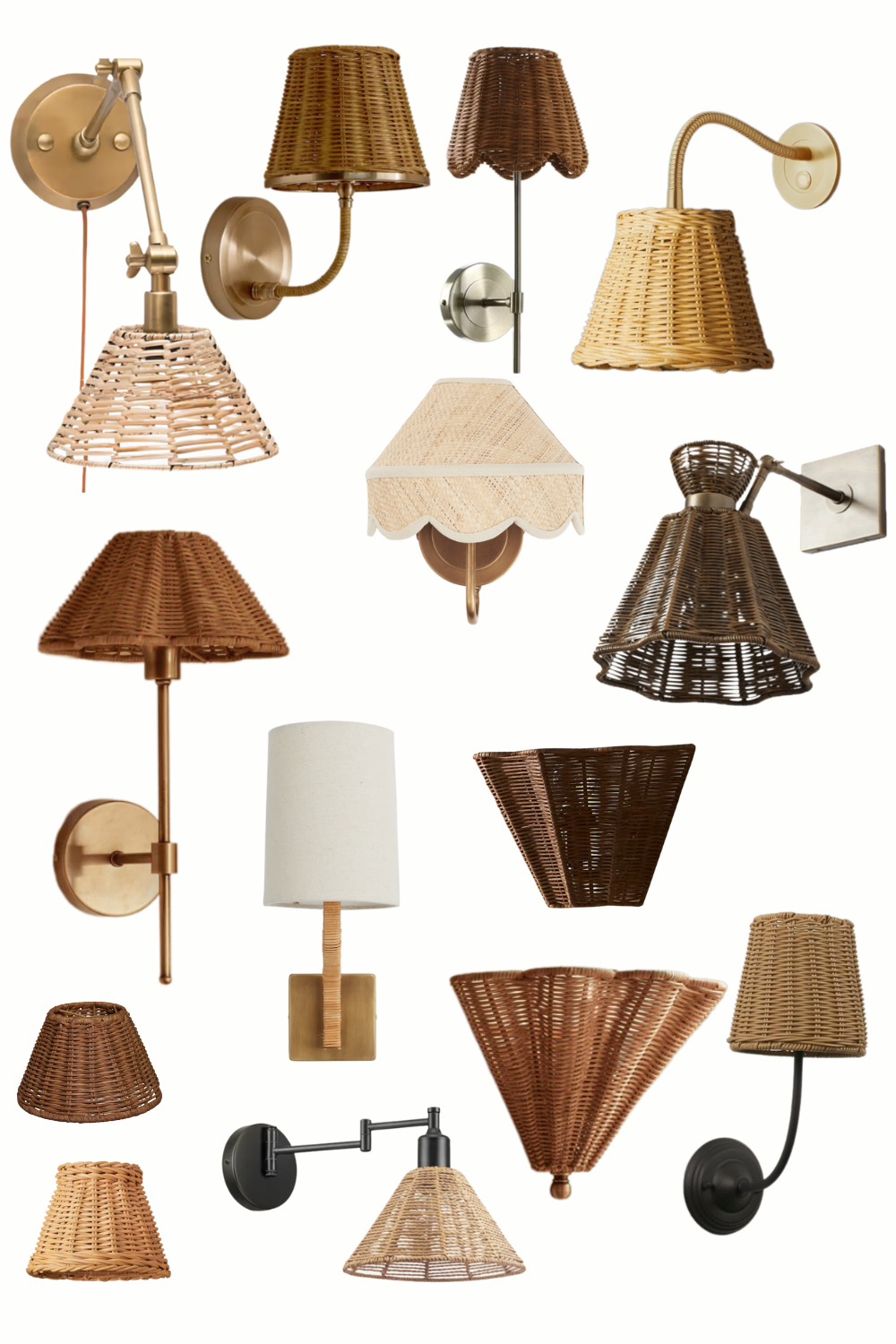 14 Rattan Wall Lighting Ideas that I love for a Coastal Home - Tin ...